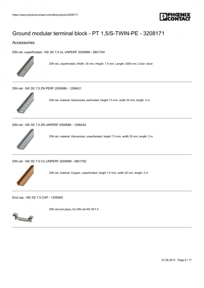 PT 1,5/S-TWIN-PE 3208171 technical document page 6