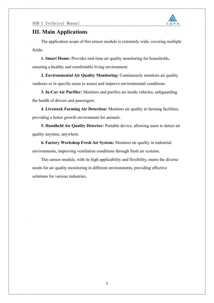 AGM001 technical manual page 4