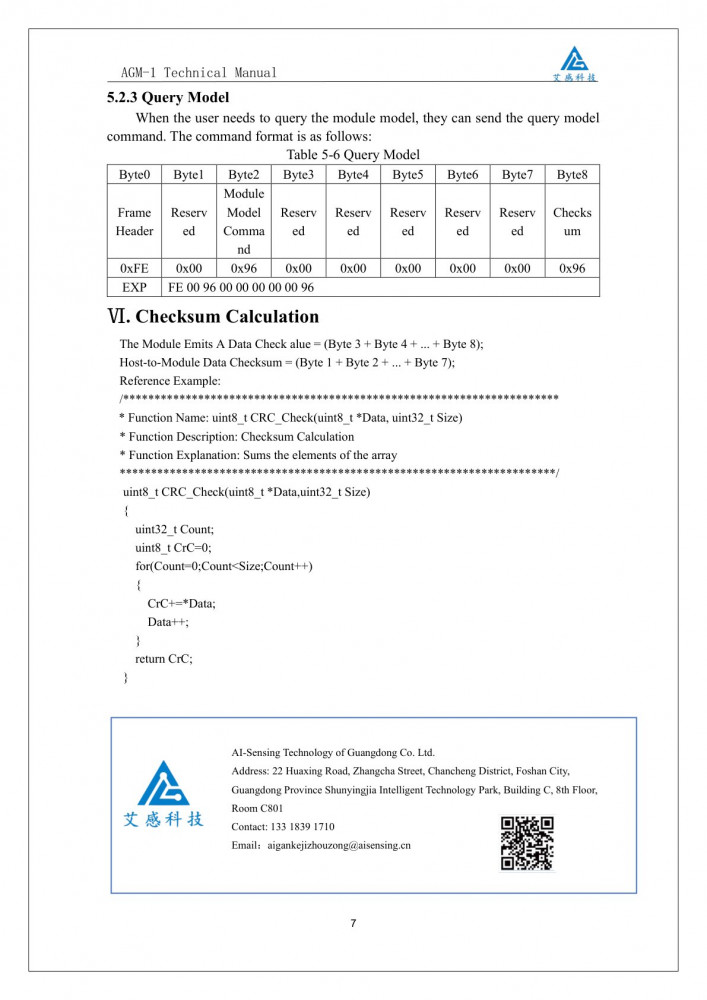 AGM001 technical manual page 9