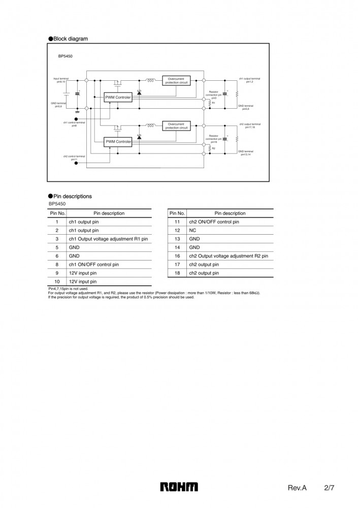 BP5450 technical document page 2