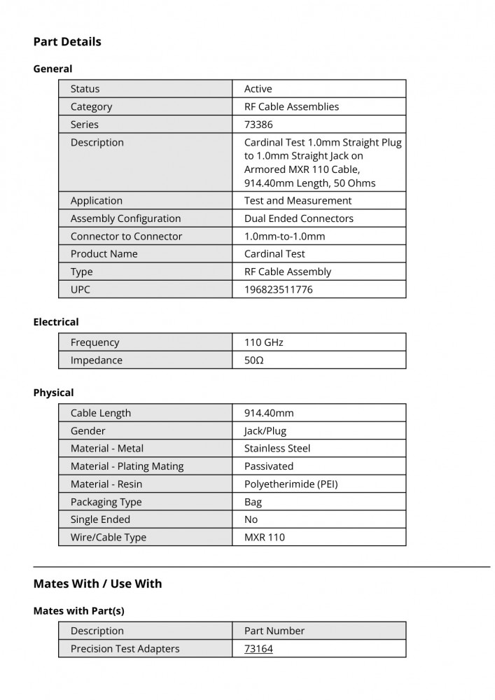 Technical document page 2 for MOLEX 732390612