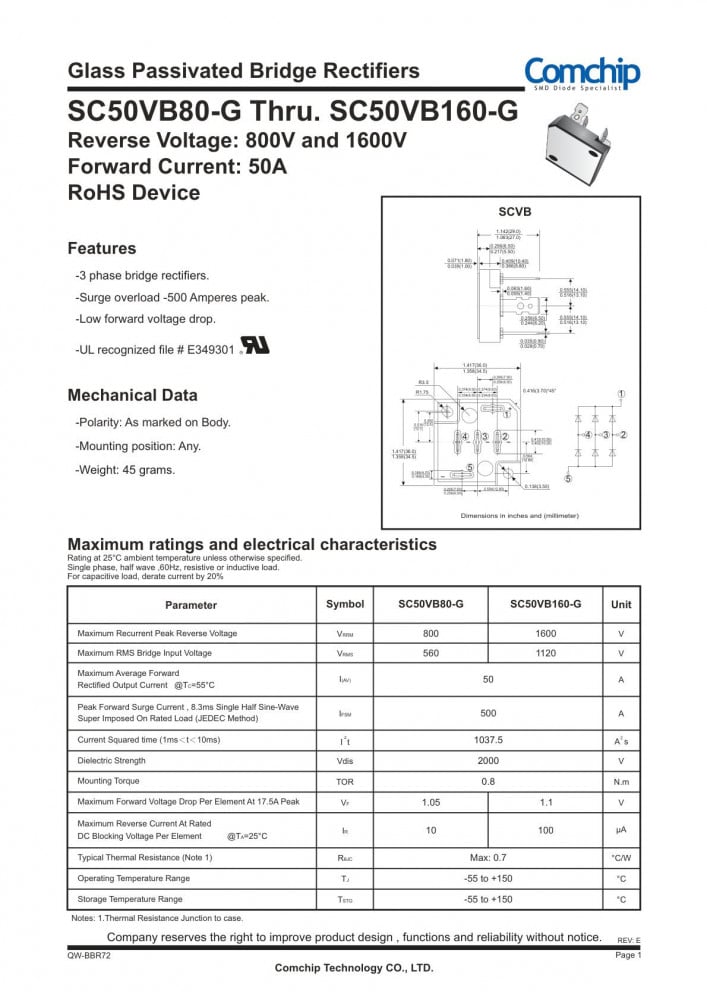 SC50VB80-G datasheet page 1
