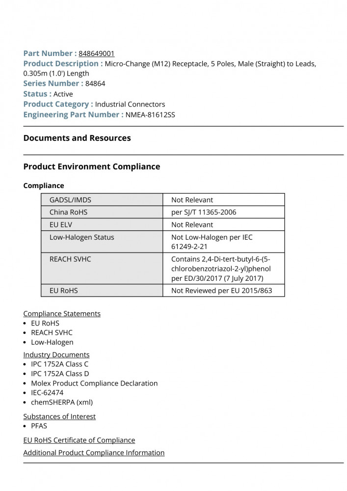 Product document image, page 1