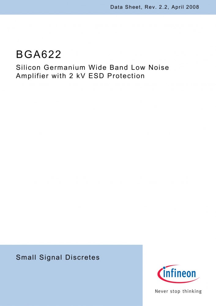 BGA622 datasheet page 1
