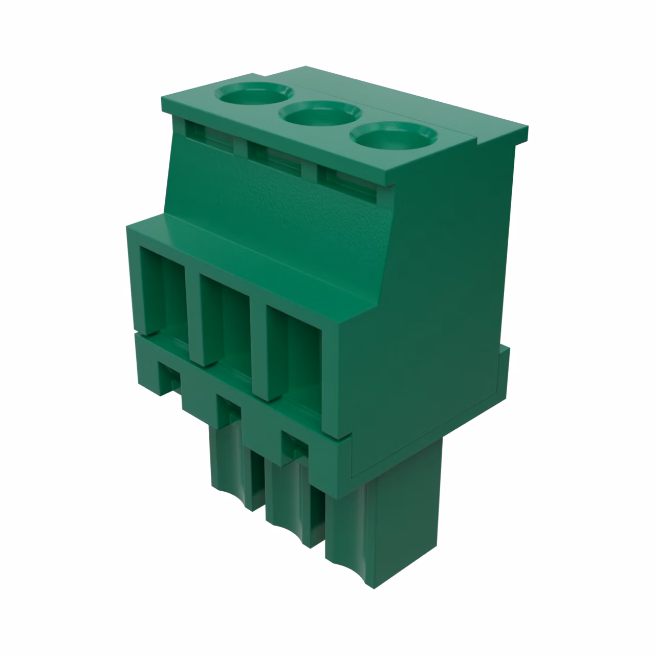 3.81mm Pitch Eurostyle Vertical Plug, with Reverse Imprinting, Rear Wire  Entry, Green Housing, 3 Circuits for sale