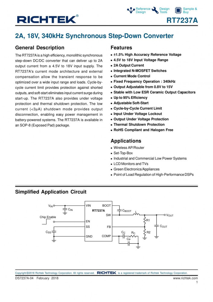 RT7237A datasheet page 1