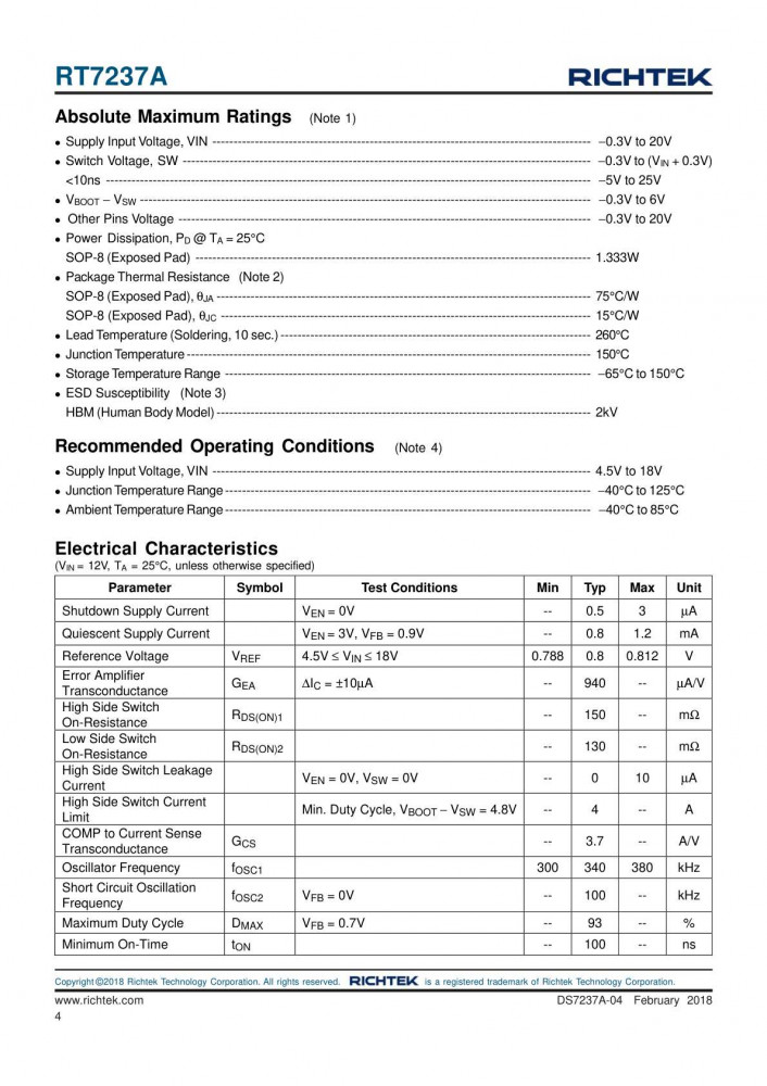 RT7237A datasheet page 4