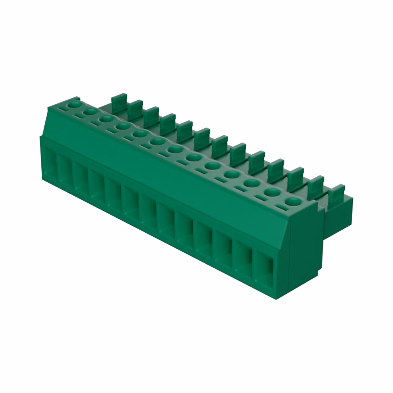 3.50mm Pitch Eurostyle Horizontal Plug, Green Housing, 13 Circuits for sale