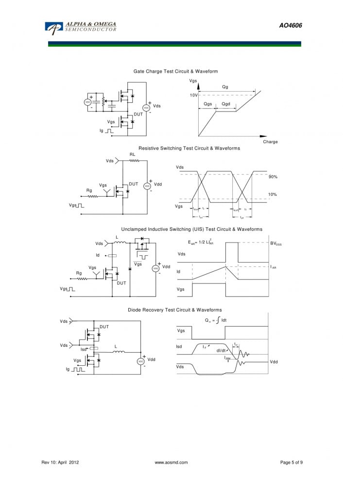 AO4606 datasheet page 5
