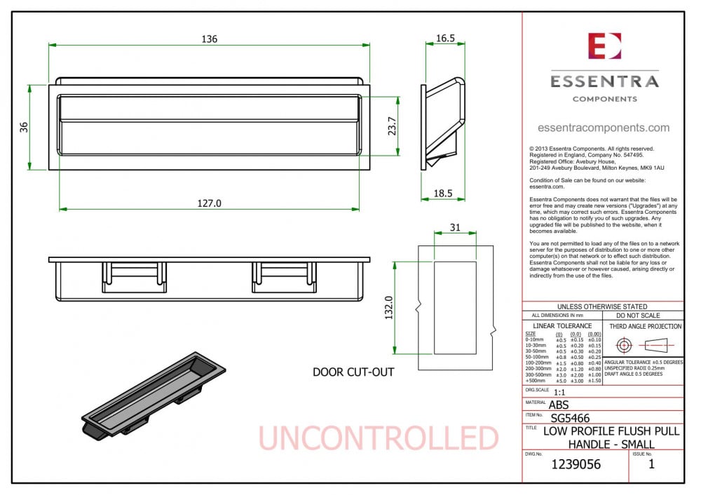 Essentra 1239056 technical document preview