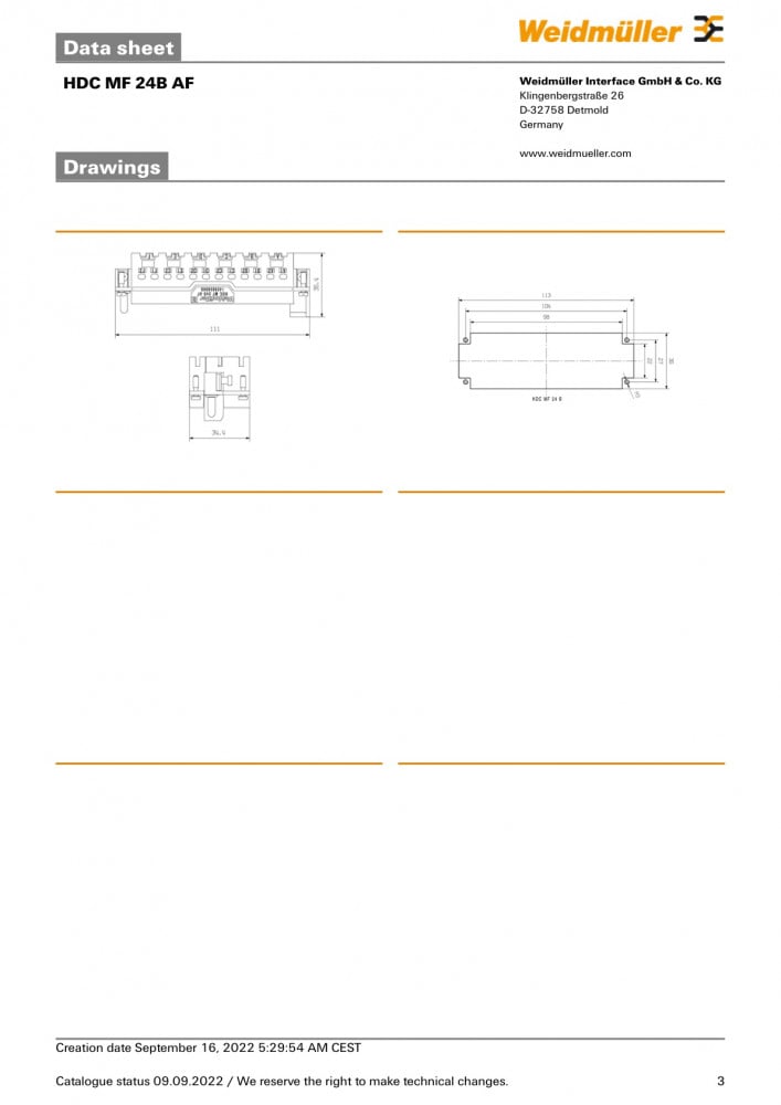 WEIDMULLER HDC MF 24B AF documentation page 3