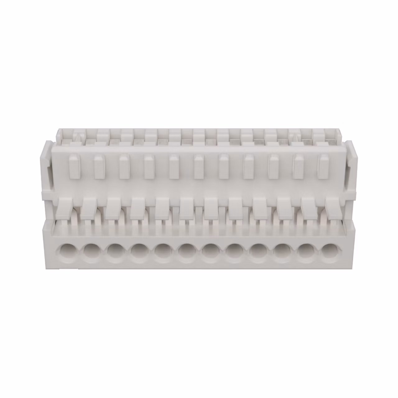 Appli-Mate RAST 2.5 IDT Housing, 2.50mm Pitch, with Side Latches, Female, 12 Circuits, Position Keys A & M Removed, Polarizing Ribs Between 1/2 and 10/11 for sale