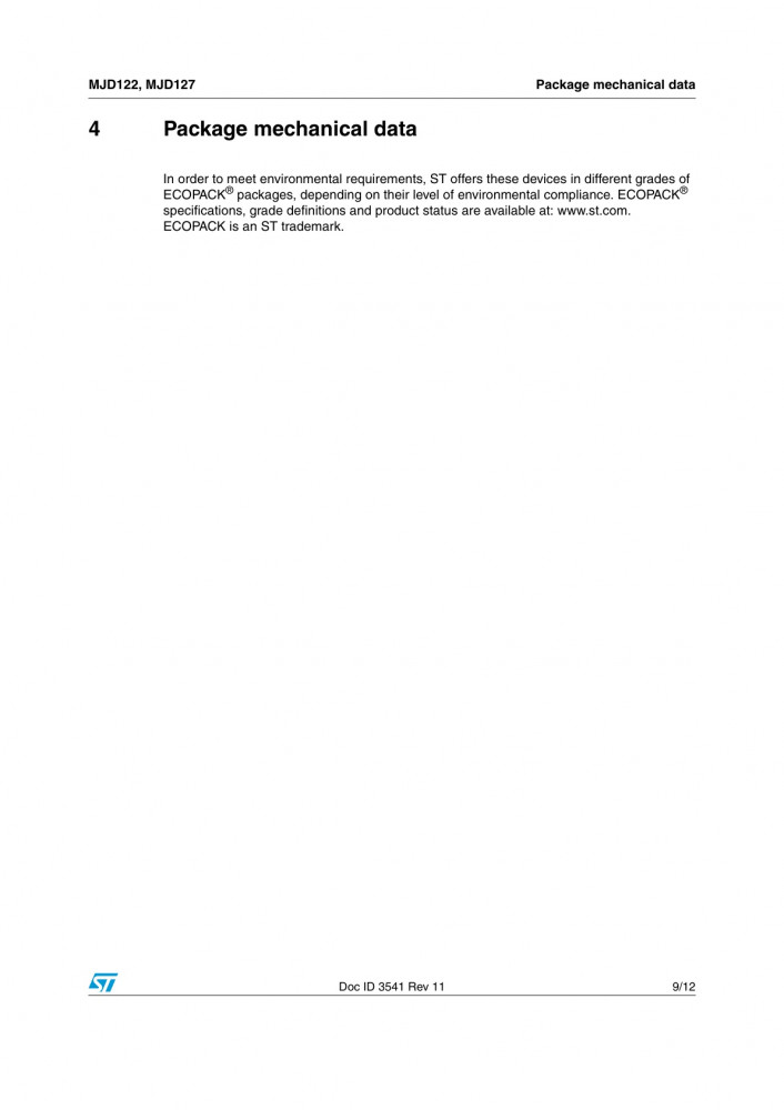 MJD122T4 datasheet page 9