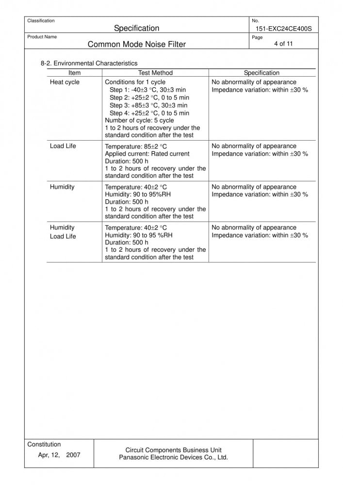 EXC24CE360UP specification page 5