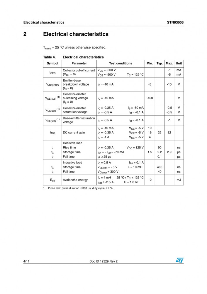 STN93003 datasheet page 4