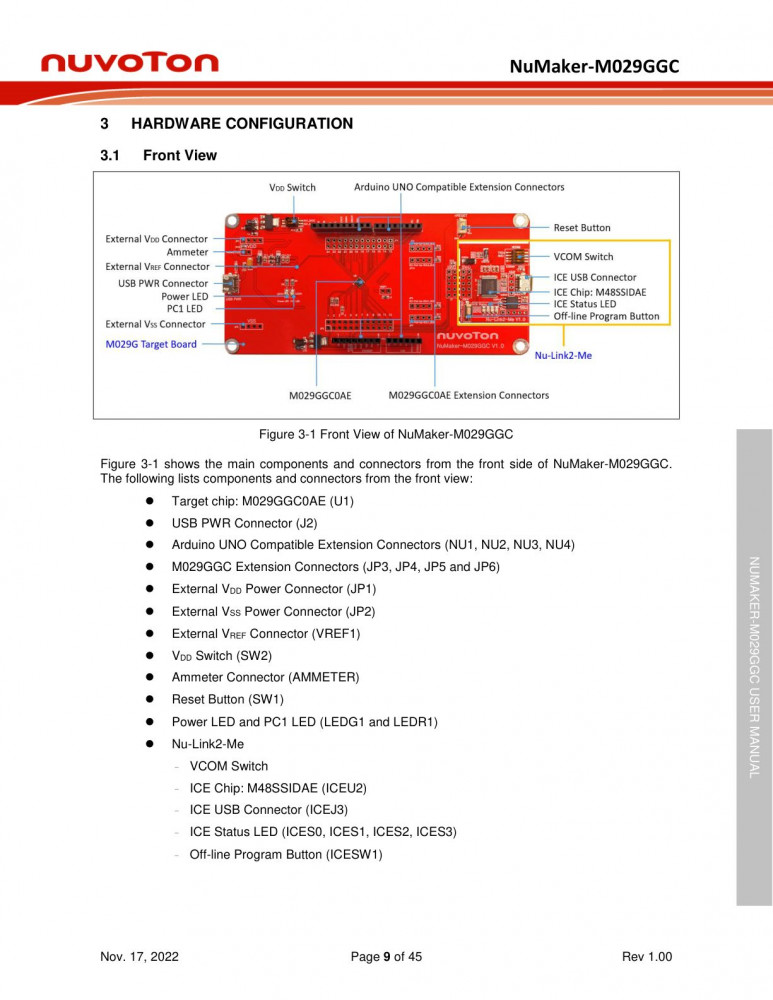 NuMaker-M029GGC documentation page 9