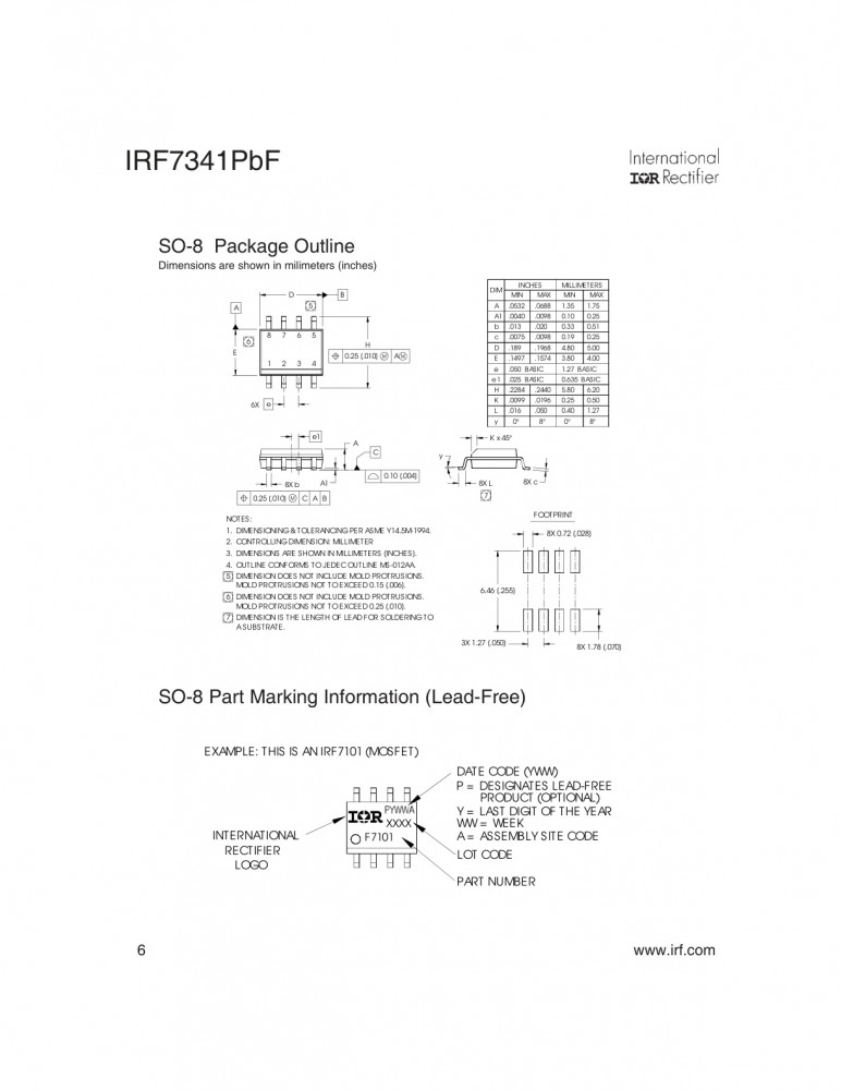 IRF7341TRPBF technical document page 6