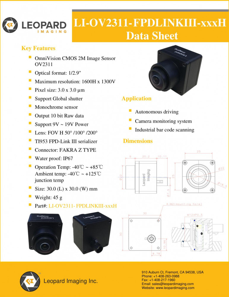 Supplied camera document page 1