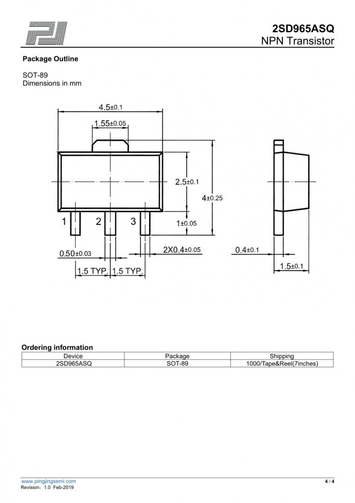 2SD965ASQ-R datasheet page 4