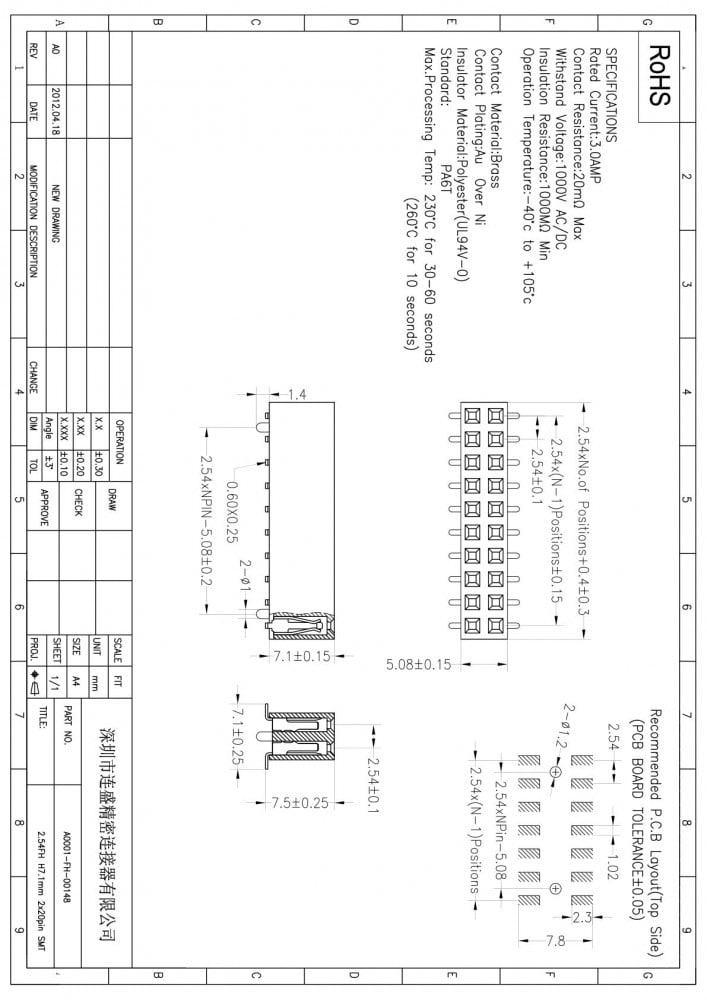 Liansheng FH-00148 technical drawing