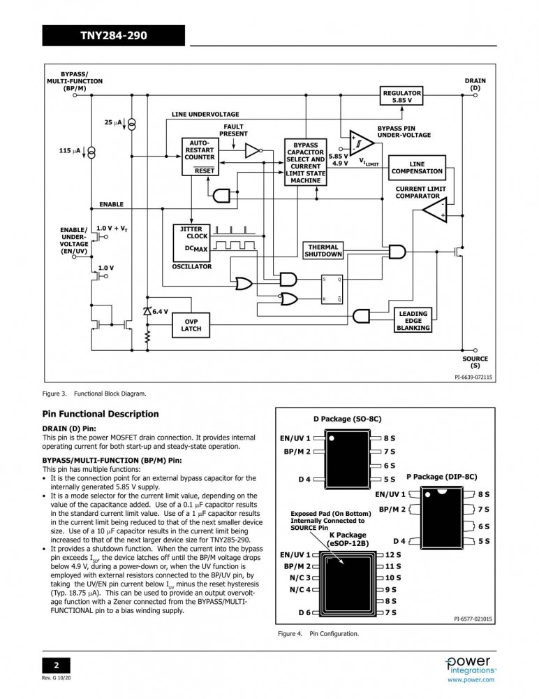 TNY287KG-TL technical document page 2