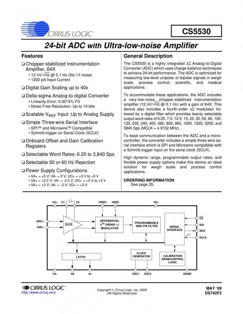 CS5530 datasheet page 1