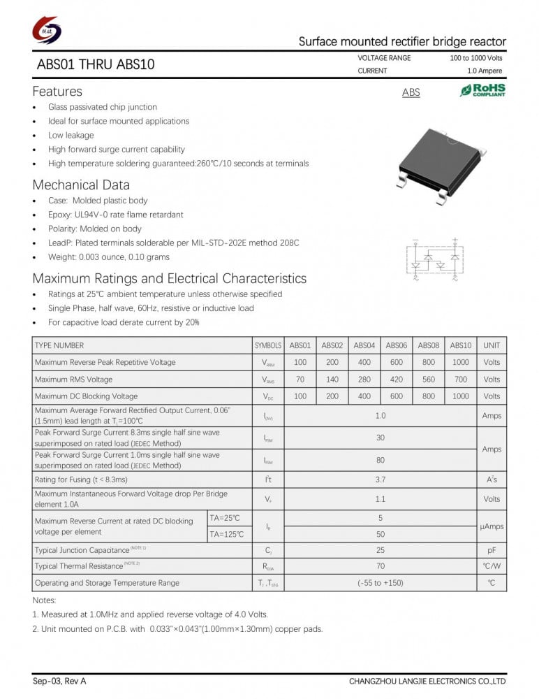 ABS08 datasheet page 1