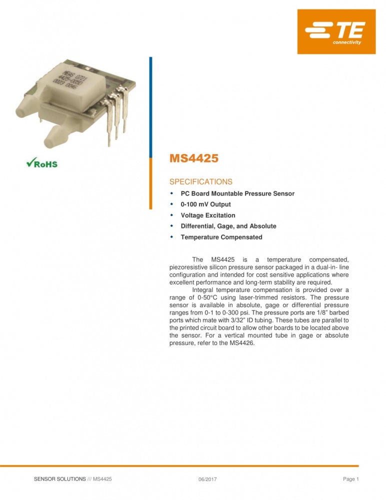 4425-001D datasheet page 1