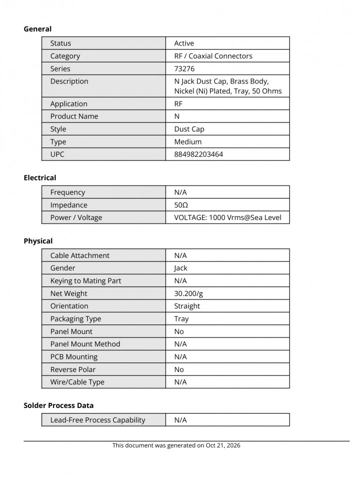Technical document image for MOLEX 732762130, page 2