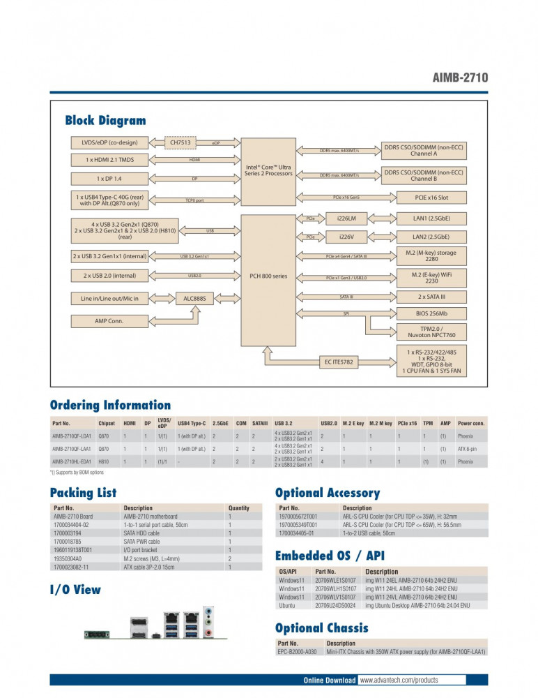 AIMB-2710 product documentation page 2
