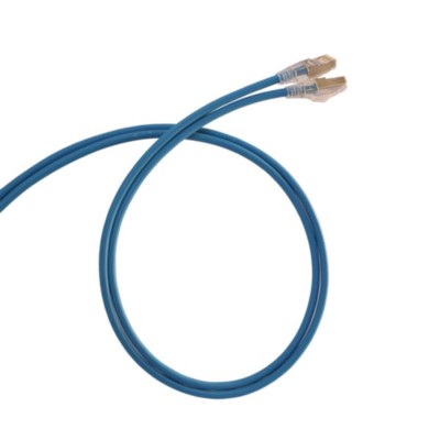 Patch cord RJ45/RJ45 High Density category 6 F/UTP LSZH blue 1m for sale