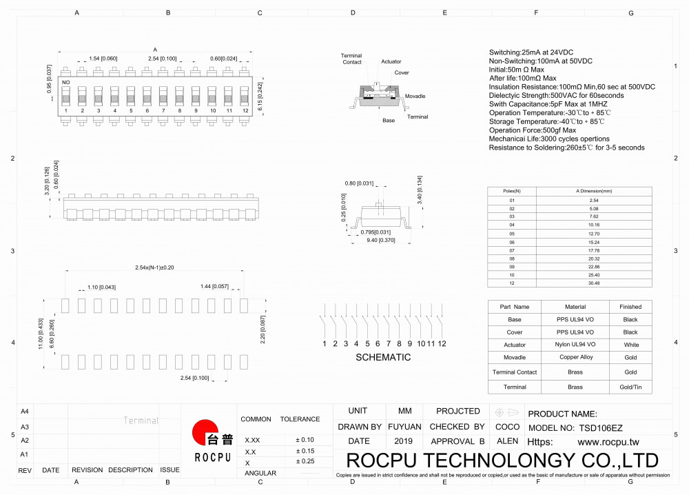 ROCPU TSD106EZ technical document page
