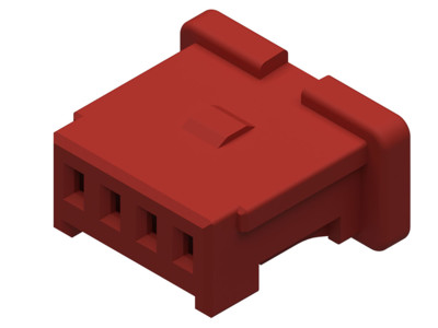 1.00mm Pitch, Pico-Clasp Low-Halogen Receptacle Crimp Housing, Single Row, Friction Lock, 3 Circuits, Red for sale
