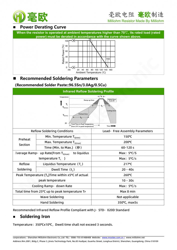 HoJLR0603 datasheet page 3