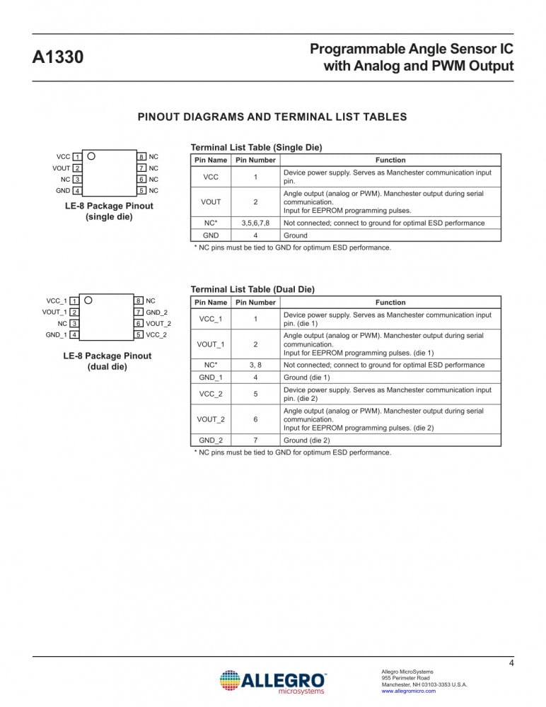A1330 datasheet page 4