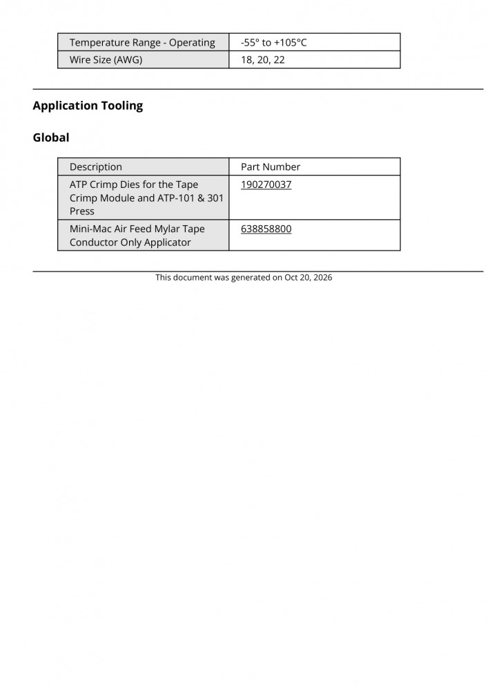 Technical document page 3 for Molex 192730009
