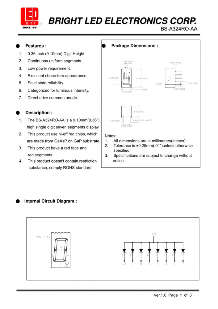 BS-A324RO-AA technical document page 1