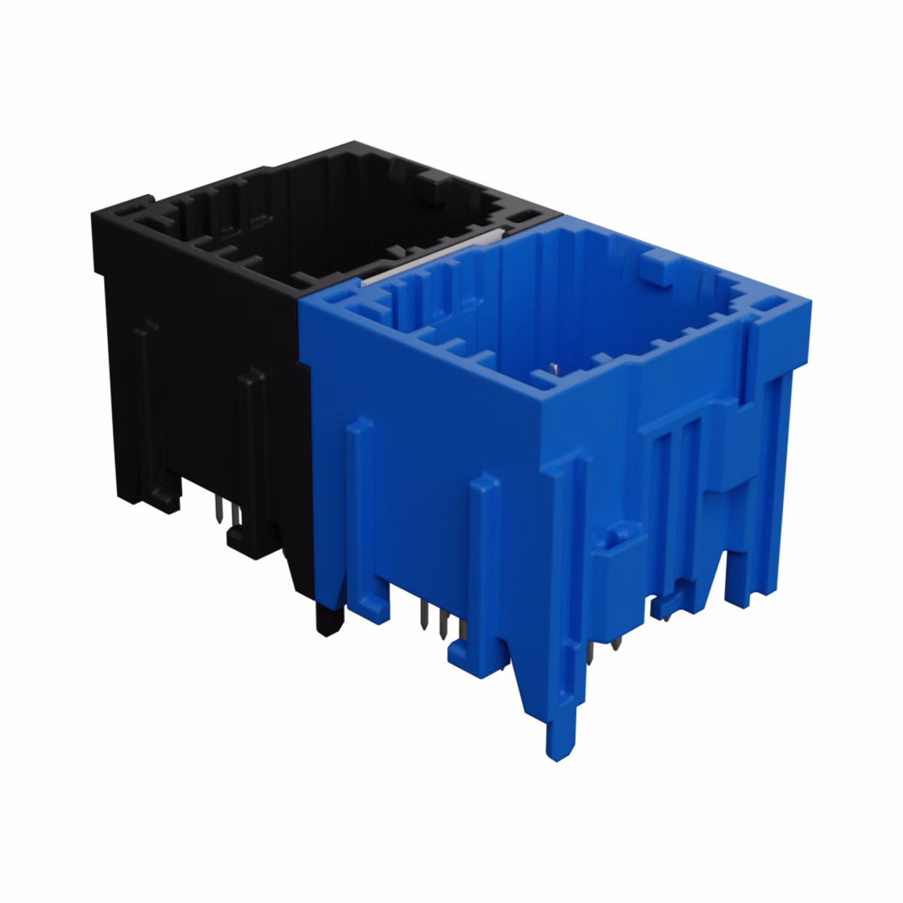 stAK50h 2 Bay Vertical Hybrid Header, 54 Circuits, Bay 1: 27 Circuits/Key 1/Black; Bay 2: 27 Circuits/Key 3/Blue; Tray for sale