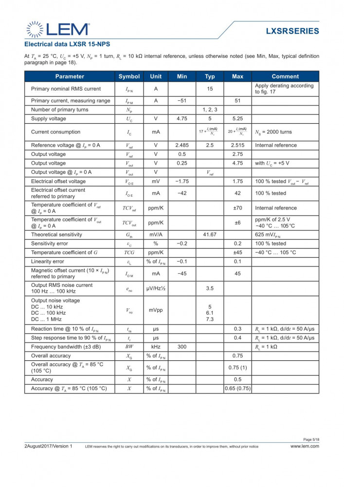 LEM LXSR technical document page 5