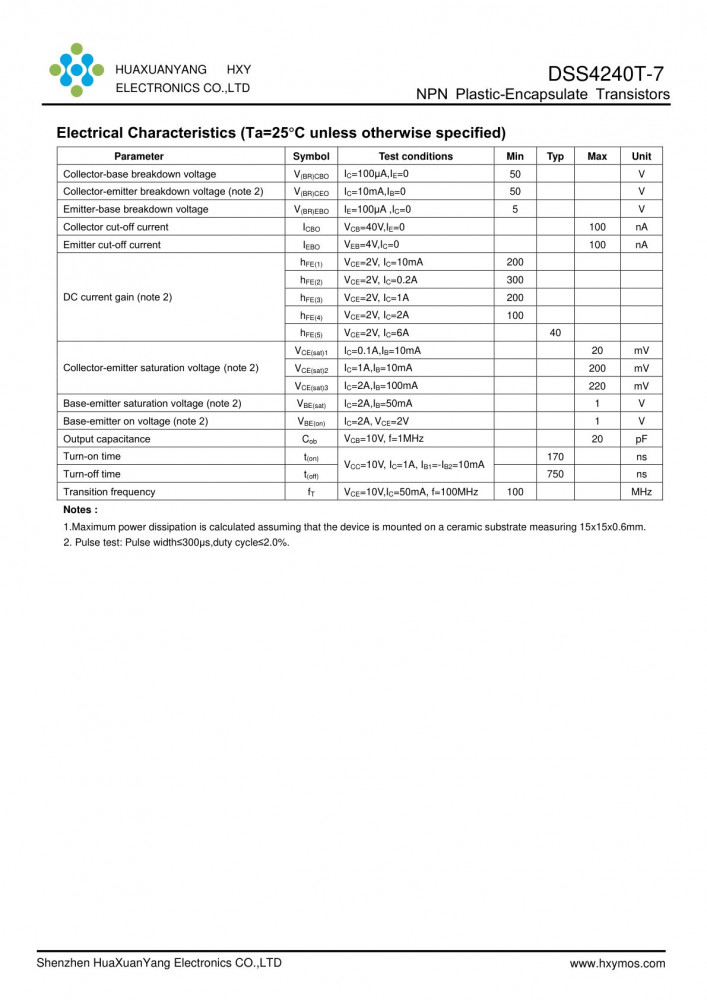 DSS4240T-7-HXY datasheet page 2