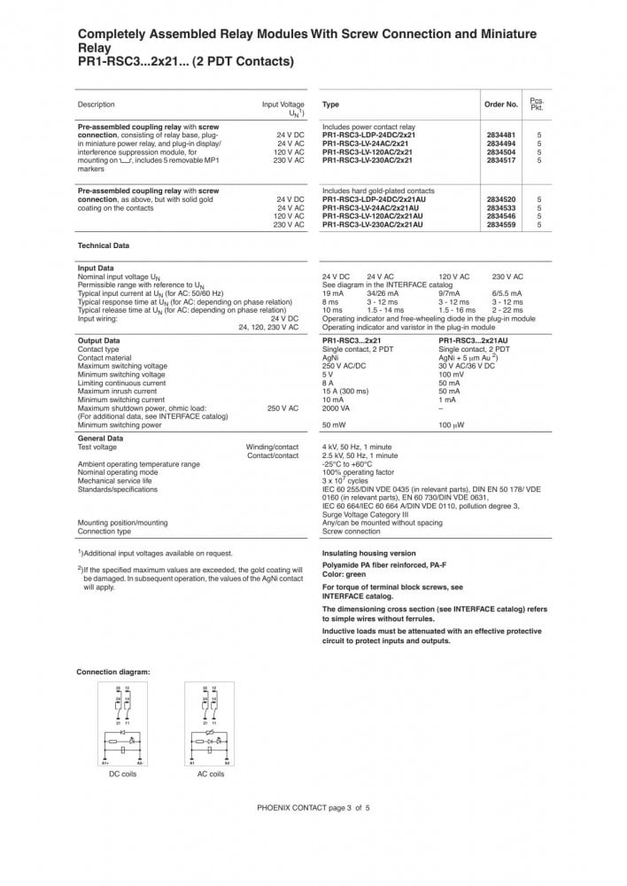 Phoenix Contact relay module document page 3