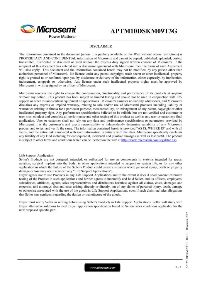 APTM10DSKM09T3G datasheet page 7