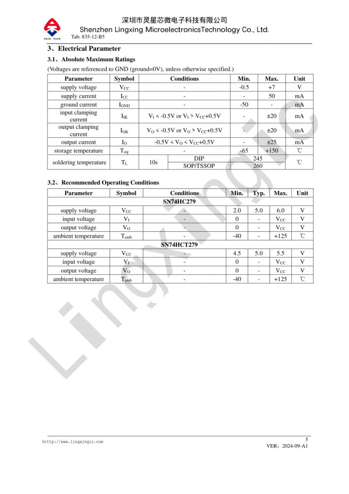 SN74HC279AN(LX) datasheet page 7