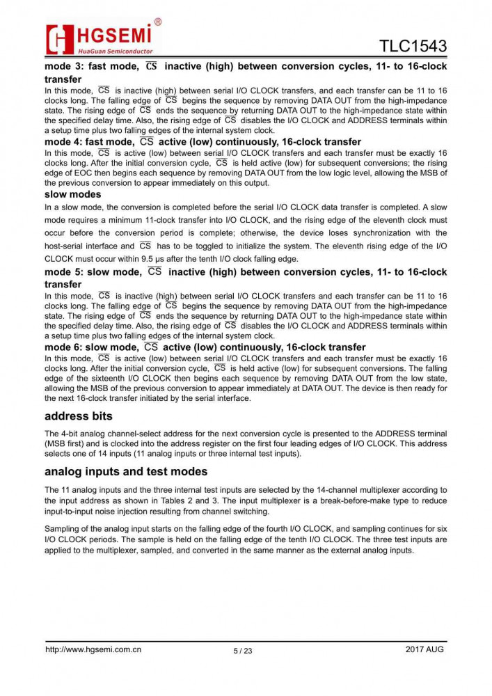 TLC1543IM/TR datasheet page 5