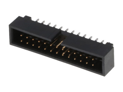 2.54mm Pitch C-Grid Header, Low Profile, Dual Row, Vertical, Shrouded, 26 Circuits, 0.76µm Gold (Au) Selective Plating, Tray for sale