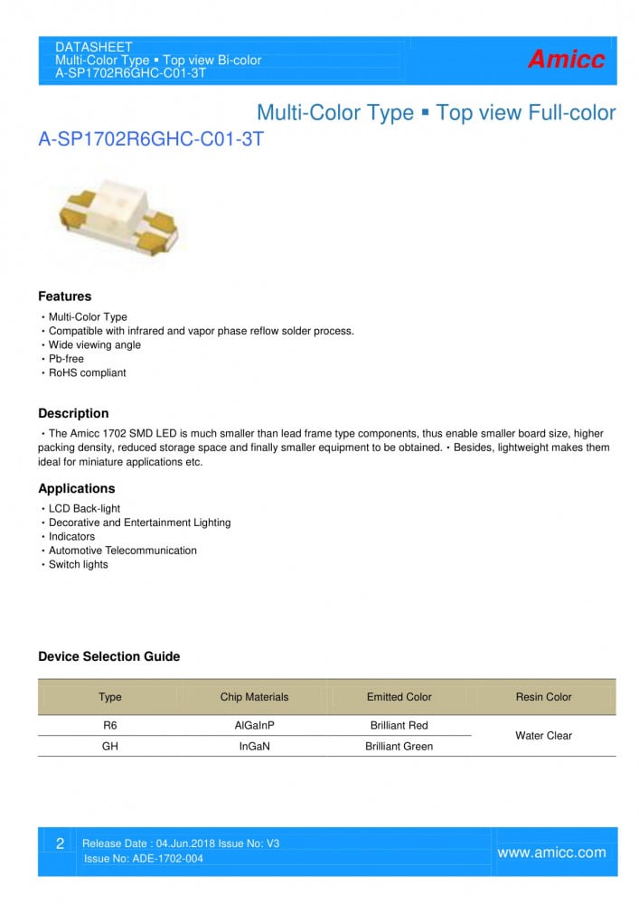 A-SP1702R6GHC-C01-3T datasheet page 2