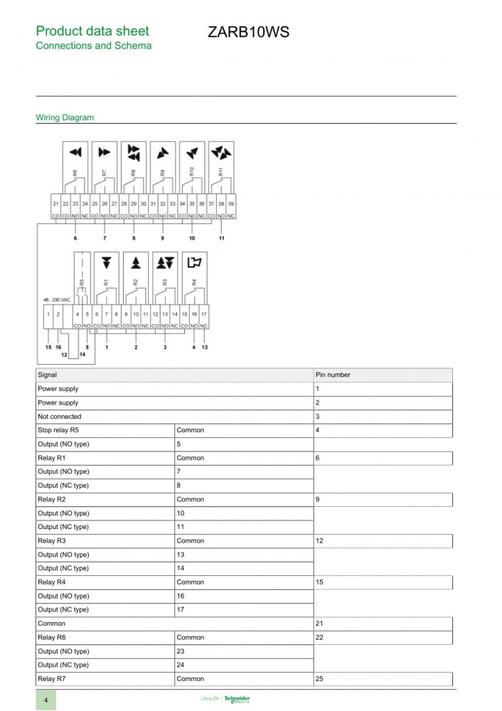 ZARB10WS technical document page 4