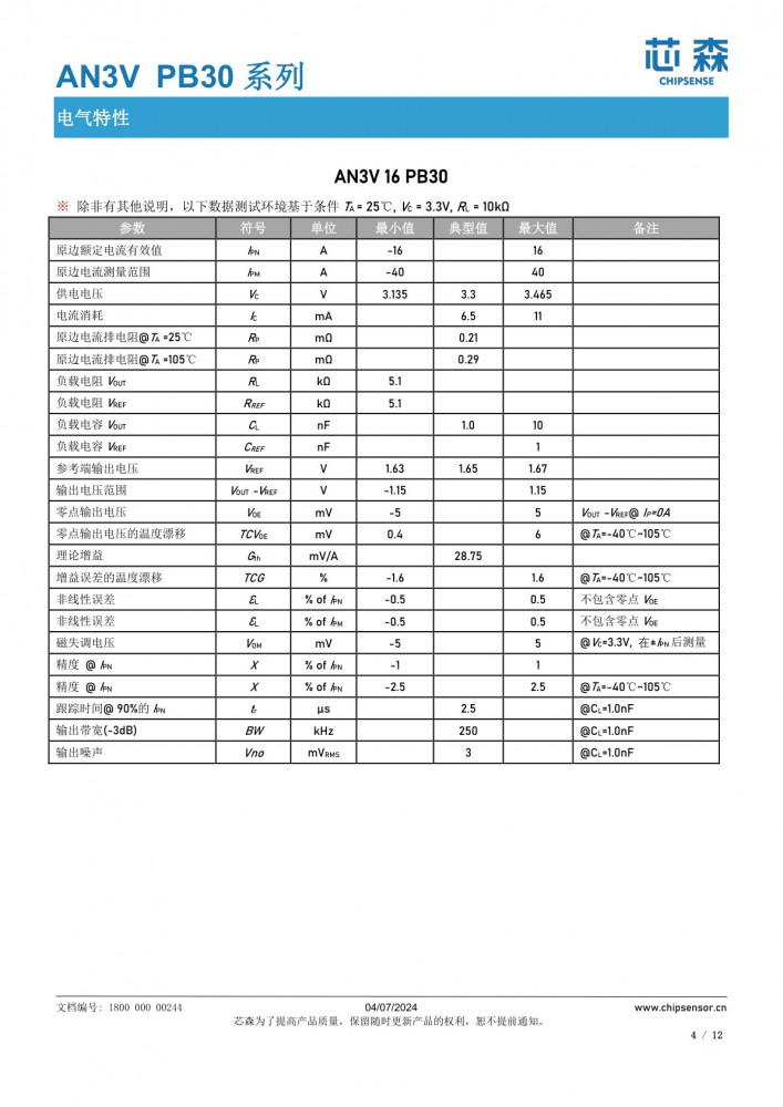AN3V PB30 datasheet page 4