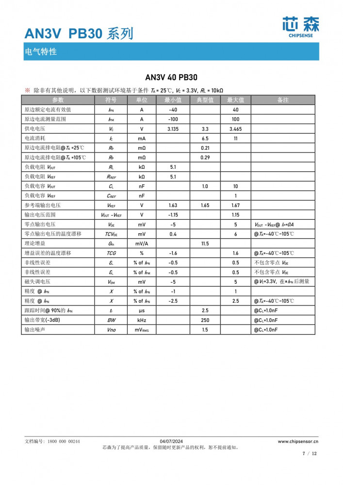 AN3V PB30 datasheet page 7