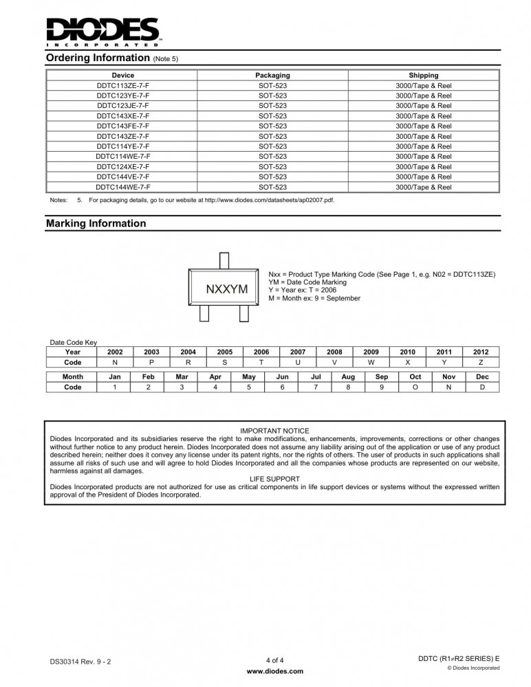 DDTC123YE-7-F datasheet page 4
